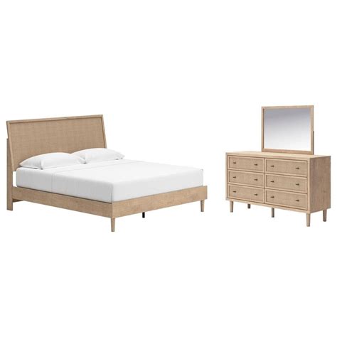Ashley Cielden 3 Piece King Platform Bedroom Set In Two Tone