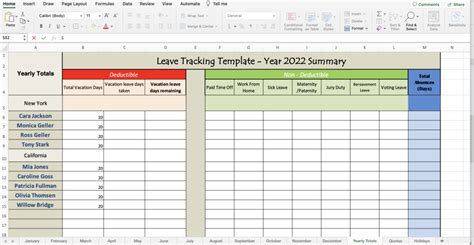 How To Manage Multiple Locations In Excel Vacation Tracker