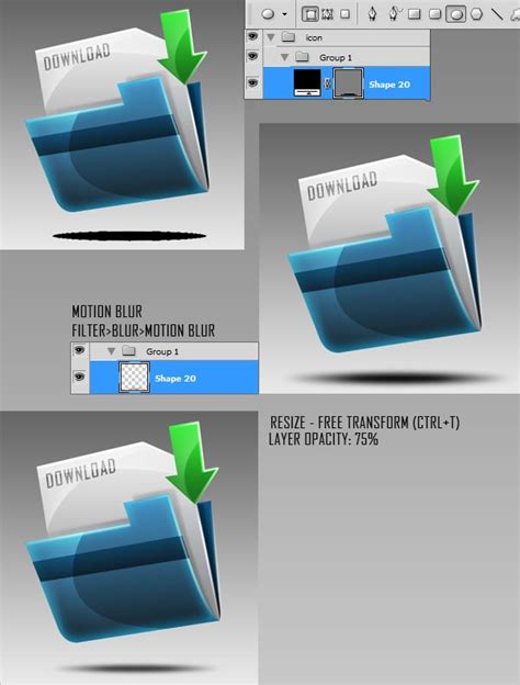 Create A Download Folder Icon In Photoshop Envato Tuts