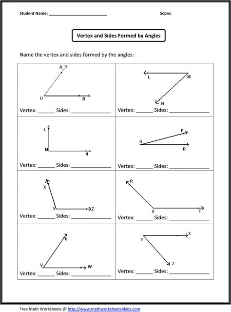 Angles Worksheet Grade 4 Printable Pdf Template