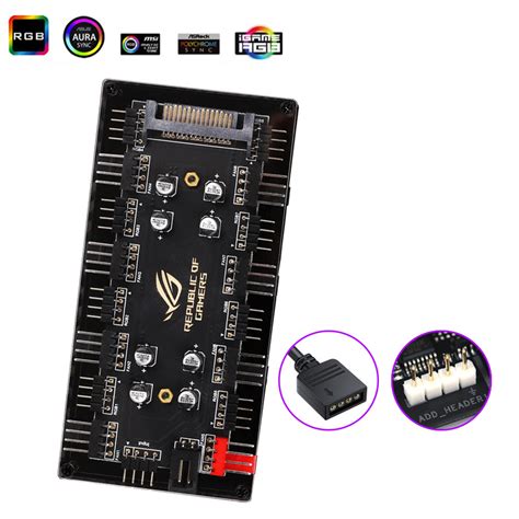 5v argb 3pin pwm 4pin 12v rgb 4pin hub motherboard argb extension
