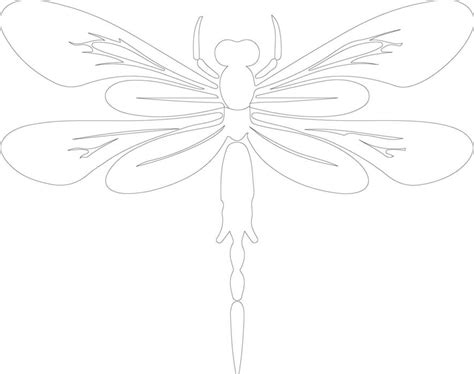 Dragonfly Outline Vector Art Icons And Graphics For Free Download