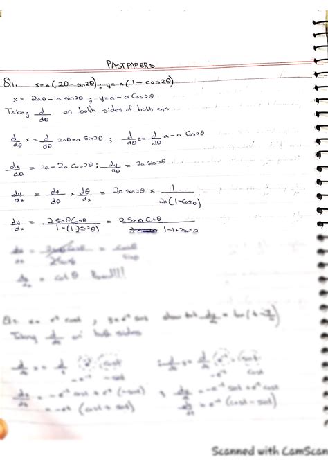 SOLUTION Parametric Equations Studypool