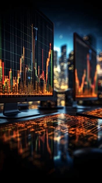Premium Ai Image Business Market Trends Graph Depicting Stock Market Or Forex Trading Data