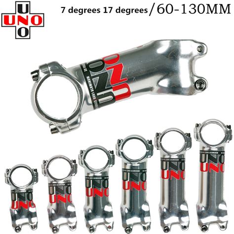 uno 산악 도로 자전거 라이저 포크 28 6 31 8mm 60 130mm 자전거 스템 실버 7 도 17 도 35 도