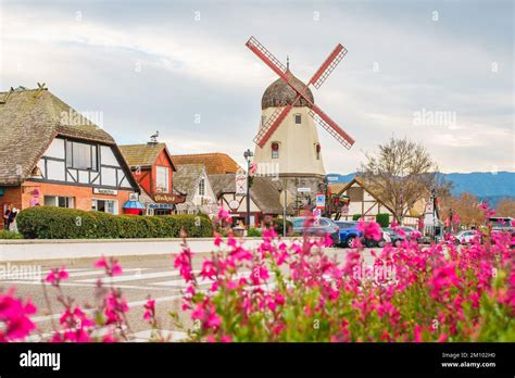 Solvang California Usa December 8 2022 Windmill In Solvang Tower