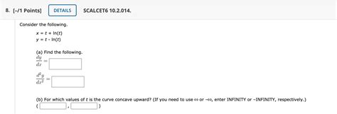 Solved Points DETAILS SCALCET Consider Chegg Com Solved Points DETAILS SCALCET Consider Chegg Com