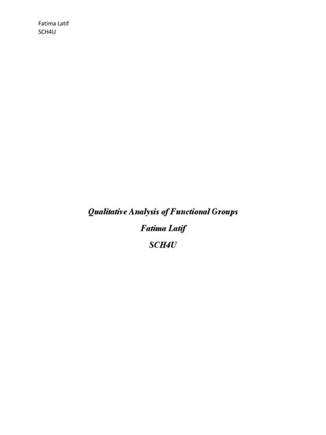 Pdf Qualitative Analysis Of Functional Groups Dokumen Tips