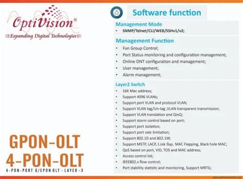 L Layer Gpon Pon Olt For Internet Model Name Number Ov Gp At Rs In Delhi