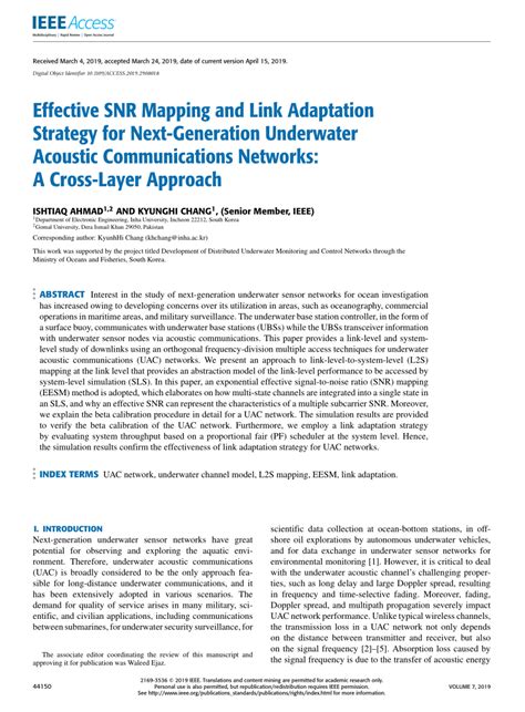 Pdf Effective Snr Mapping And Link Adaptation Strategy For Next