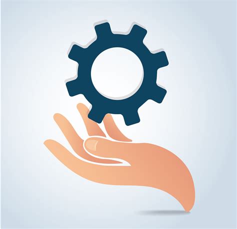 Hand Holding Gear Design Icon Vector 537567 Vector Art At Vecteezy