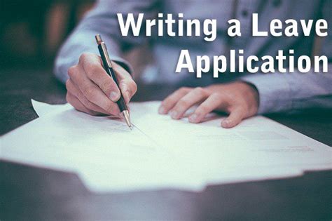 How To Write A Leave Application