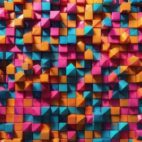 Premium Photo Repeating Triangle Cubes Background 3d Rendering