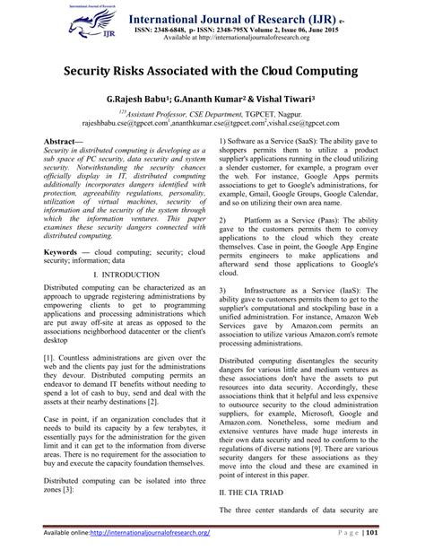 PDF Security Risks Associated With The Cloud Computing