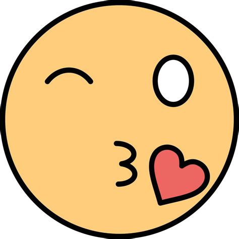 Face Blowing A Kiss Vector Icon Vector Art At Vecteezy