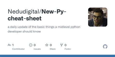 GitHub Nedudigital New Py Cheat Sheet A Daily Update Of The Basic Things A Midlevel Python