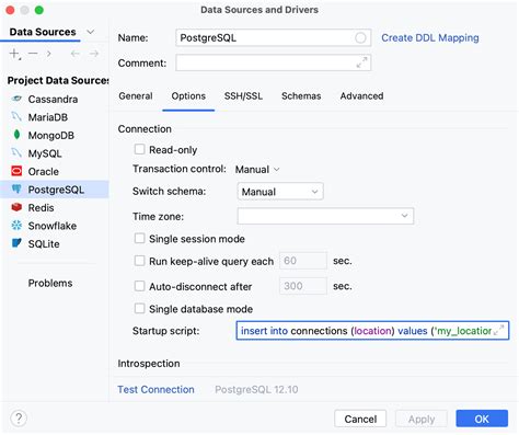 Configure Connection Datagrip Documentation