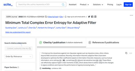 Minimum Total Complex Error Entropy For Adaptive Filter