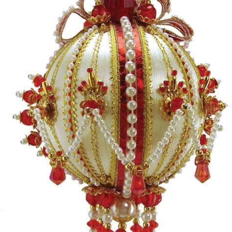 Cracker Box Inc Diy Beaded Christmas Ornament Kit 2 12 Etsy