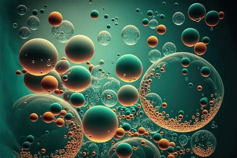 Premium Photo Bubbles Textured Abstract Background