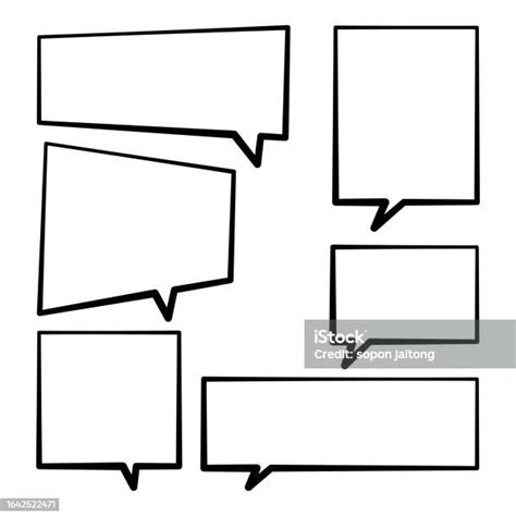 흰색 배경에 말풍선을 설정합니다 채팅 상자 또는 채팅 벡터 정사각형 및 낙서 메시지 또는 통신 아이콘 만화 및 최소 메시지