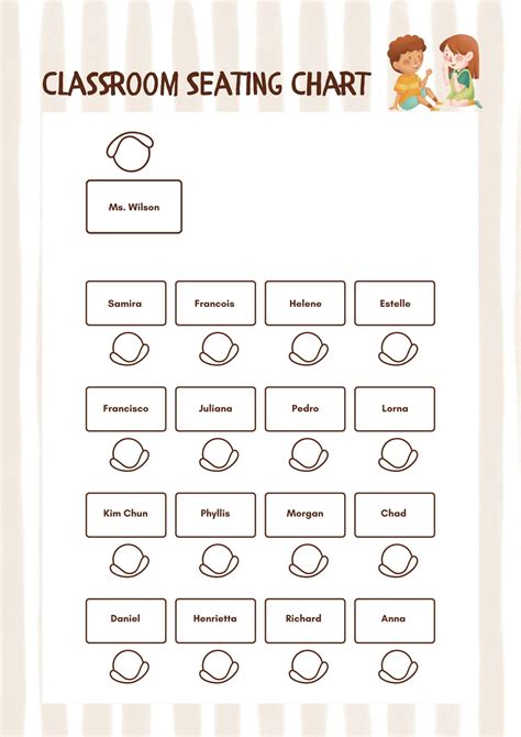 Seating Assignment Template 40 Perfect Classroom Seating Charts And Map