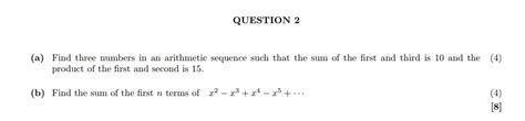 Solved A Find Three Numbers In An Arithmetic Sequence Such Chegg Com