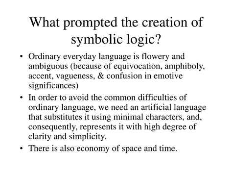 PPT Introduction To Symbolic Logic Propositional Logic Truth Functionality PowerPoint