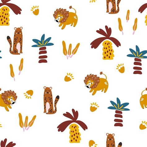 Premium Vector 0155 Lion Pattern
