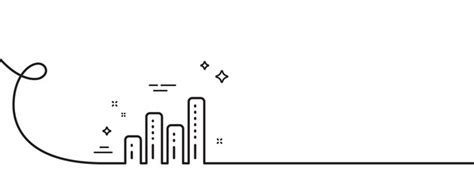 graph line icon column chart sign continuous vector image