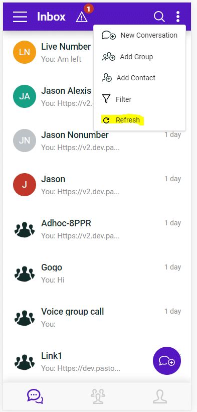 Mobile App Refresh App Lists Pastorsline