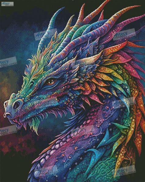 Rainbow Dragon Cross Stitch Pattern To Print Online Artofit