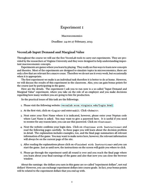 experiment 1 pdf experiment macroeconomics