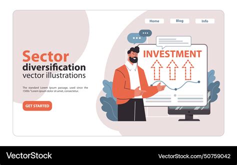 Expert Guiding On Sector Diversification Vector Image