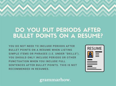 Do You Put Periods After Bullet Points On A Resume