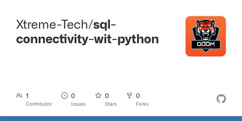 Github Xtreme Techsql Connectivity Wit Python