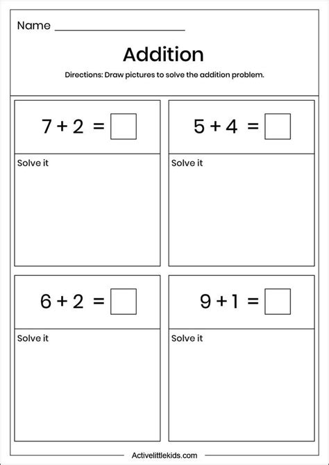 Printable Addition Worksheets For Kindergarten 5 Printable Pdf Template
