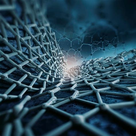 Premium Photo View Of A Graphene Molecular Nano Technology Structure