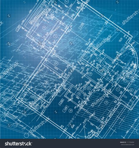 Urban Blueprint Vector Architectural Background Part Stock Vector Royalty Free 111729494