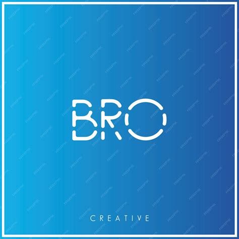 Premium Vector Bro Creative Vector Latter Logo Design Minimal Latter