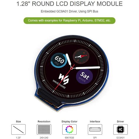 Pcs Inch Round Display LCD Screen Module GC A SPI Communication RGB K Color Support