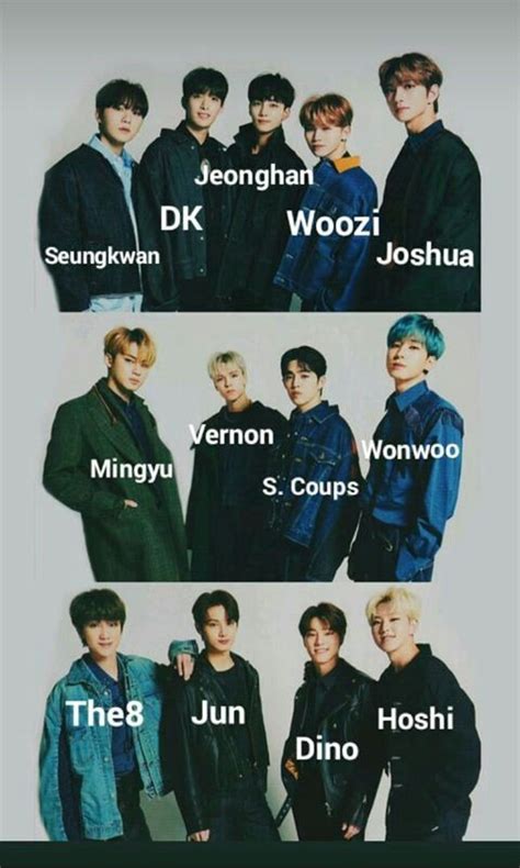 Pin By Elle 🤍 On Seventeen Seventeen Members Names Seventeen Kpop