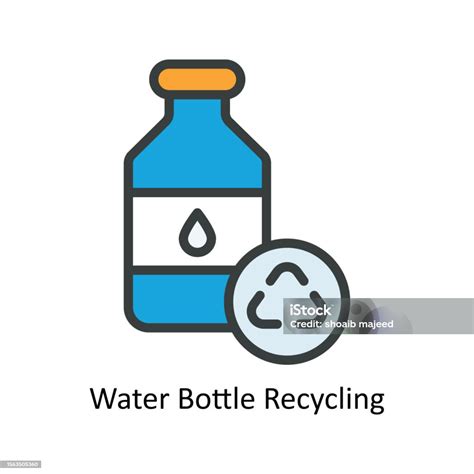 물병 재활용 벡터 채우기 개요 아이콘 디자인 그림입니다 자연과 생태 흰색 배경에 기호 Eps 10 파일 0명에 대한 스톡 벡터 아트 및 기타 이미지 Istock