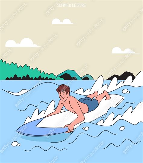 서핑 수상스포츠 바다 서핑보드 수중스포츠장비 휴가 휴양 즐거움 취미 라이프스타일 수상스포츠 스포츠 이미지 Jv12588787 일러스트 무료