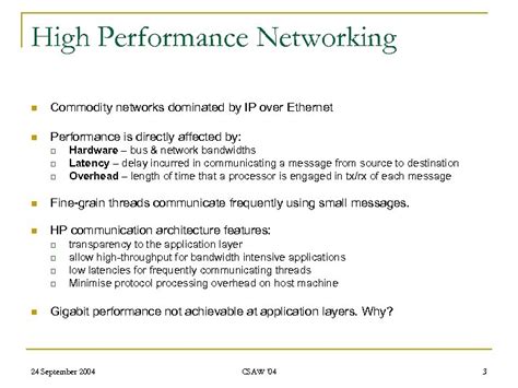 Low Latency Messaging Over Gigabit Ethernet Keith Fenech