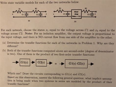 solved write state variable models for each of the two