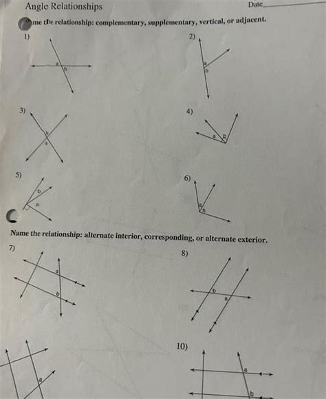 [answered] Angle Relationships Date Me The Relationship Complementary Kunduz