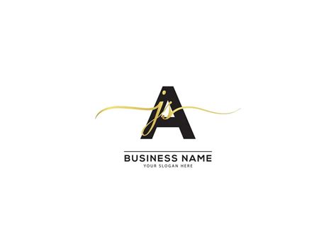 Initial Signature Ajs Logo Letter Design For Business 24767632 Vector