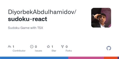 GitHub DiyorbekAbdulhamidov Sudoku React Sudoku Game With TSX