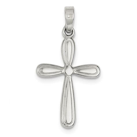Sterling Silver Polished Cross Pendant Pg95629